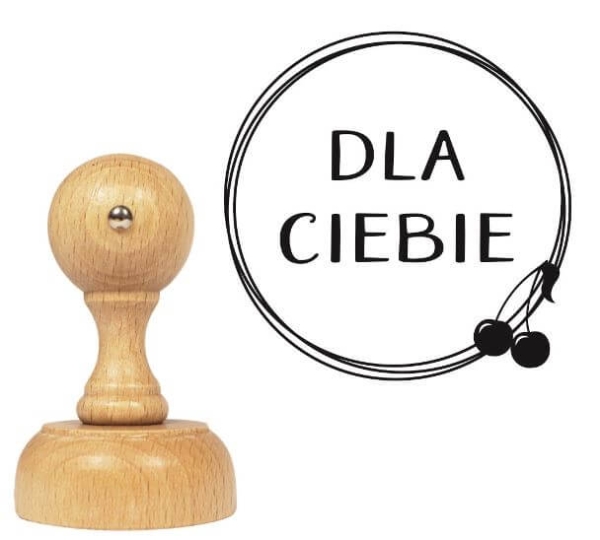 Stempel / pieczątka DLA CIEBIE - WISIENKI - SweetPrint.pl